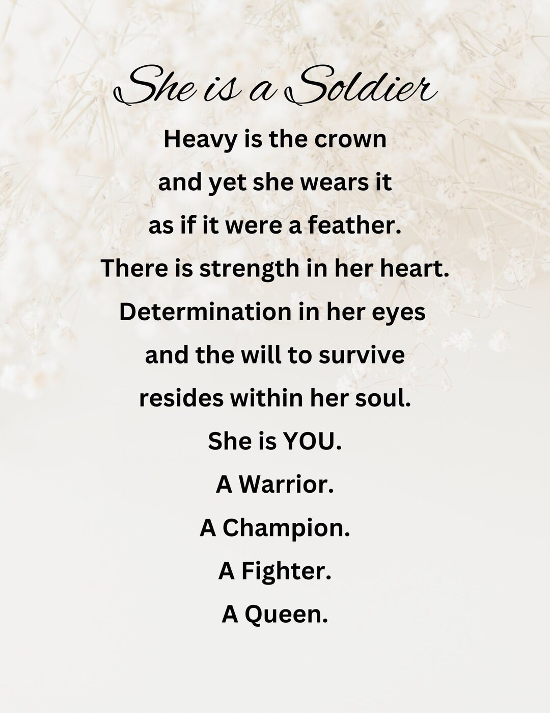 She is a Soldier, Soldier Printable, Female Soldier, She is a Soldier ...