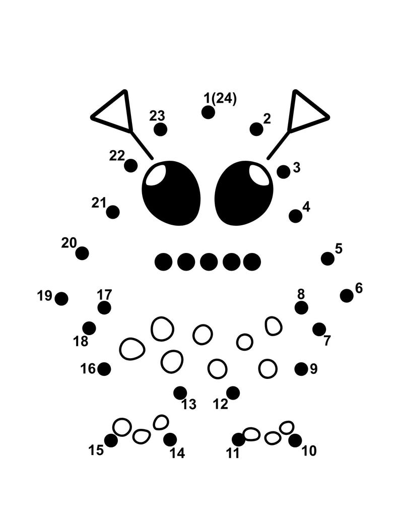 Halloween Connect the Dots, 15 Pages (PDF) - Etsy