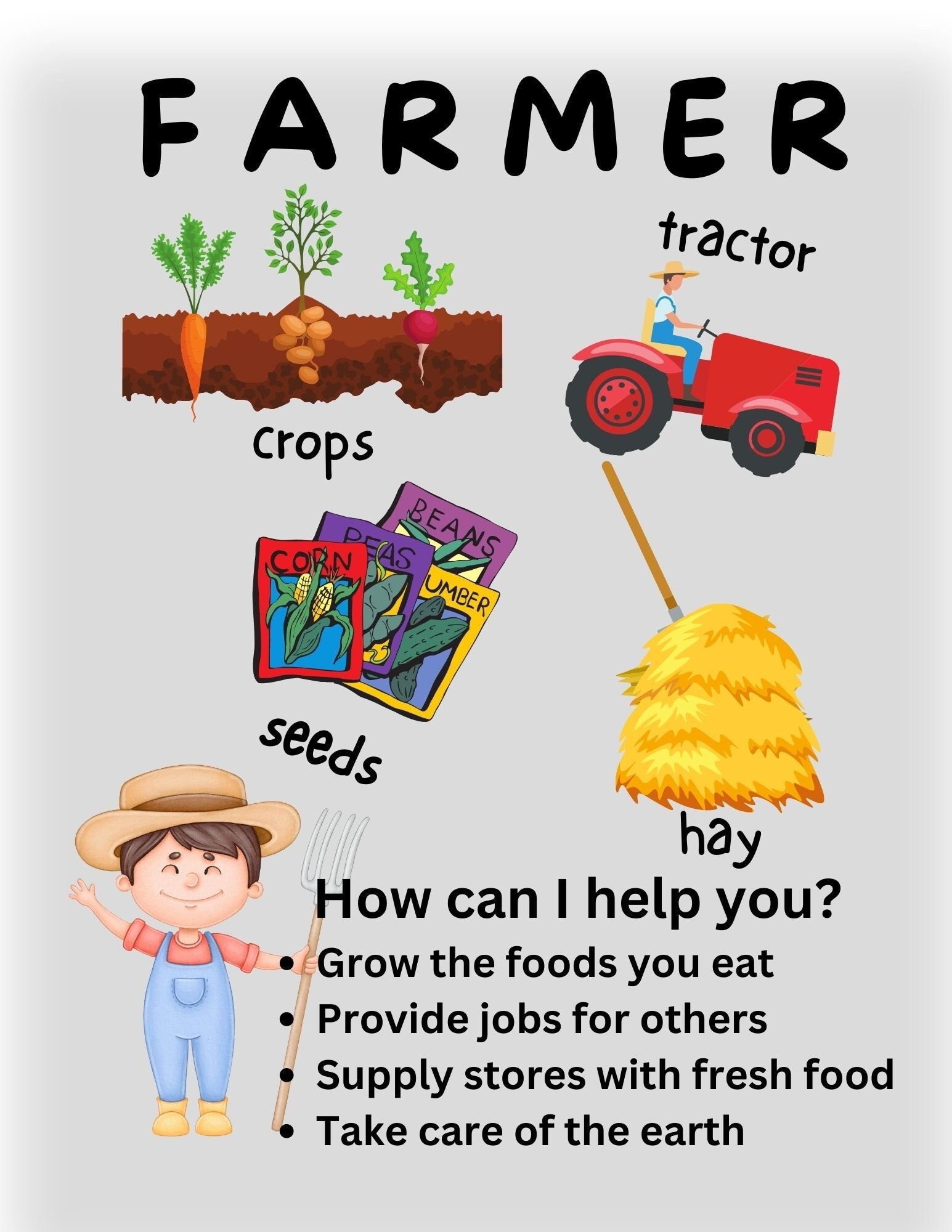 Essential Workers School Printable, Teacher, Veterinarian, Doctor ...