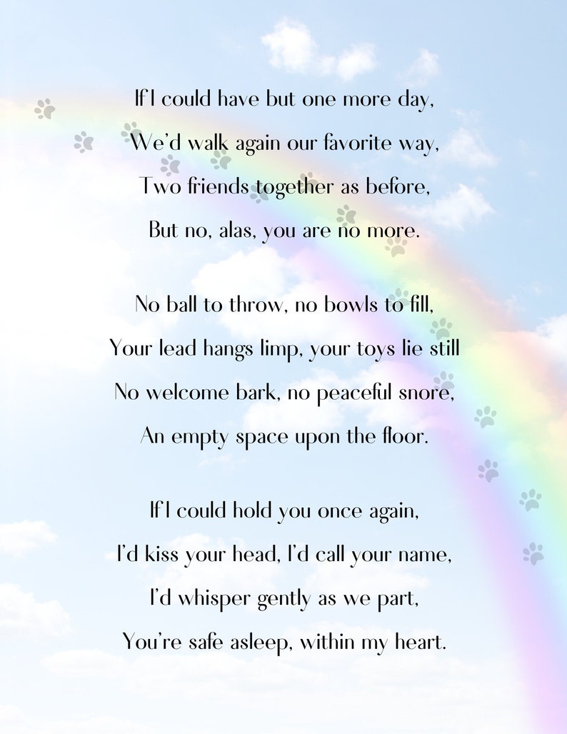 No Ball to Throw Poem, One More Day, One More Day With Pet, Pet ...