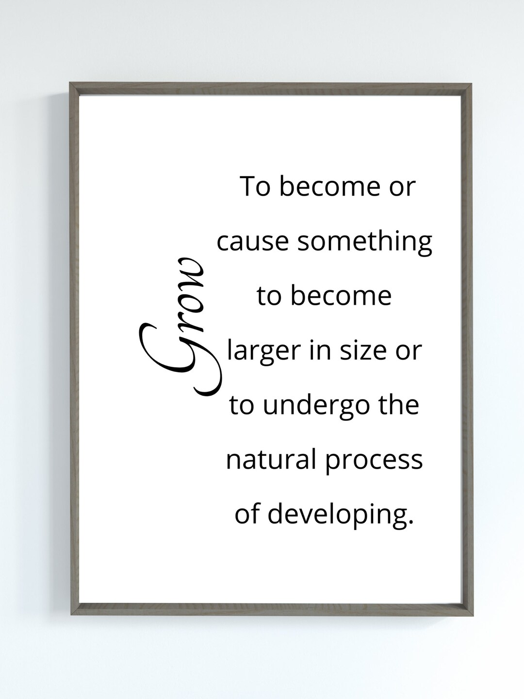 Grow Printable, Living Room Quote, Grow, Wall Art, PDF File - Etsy