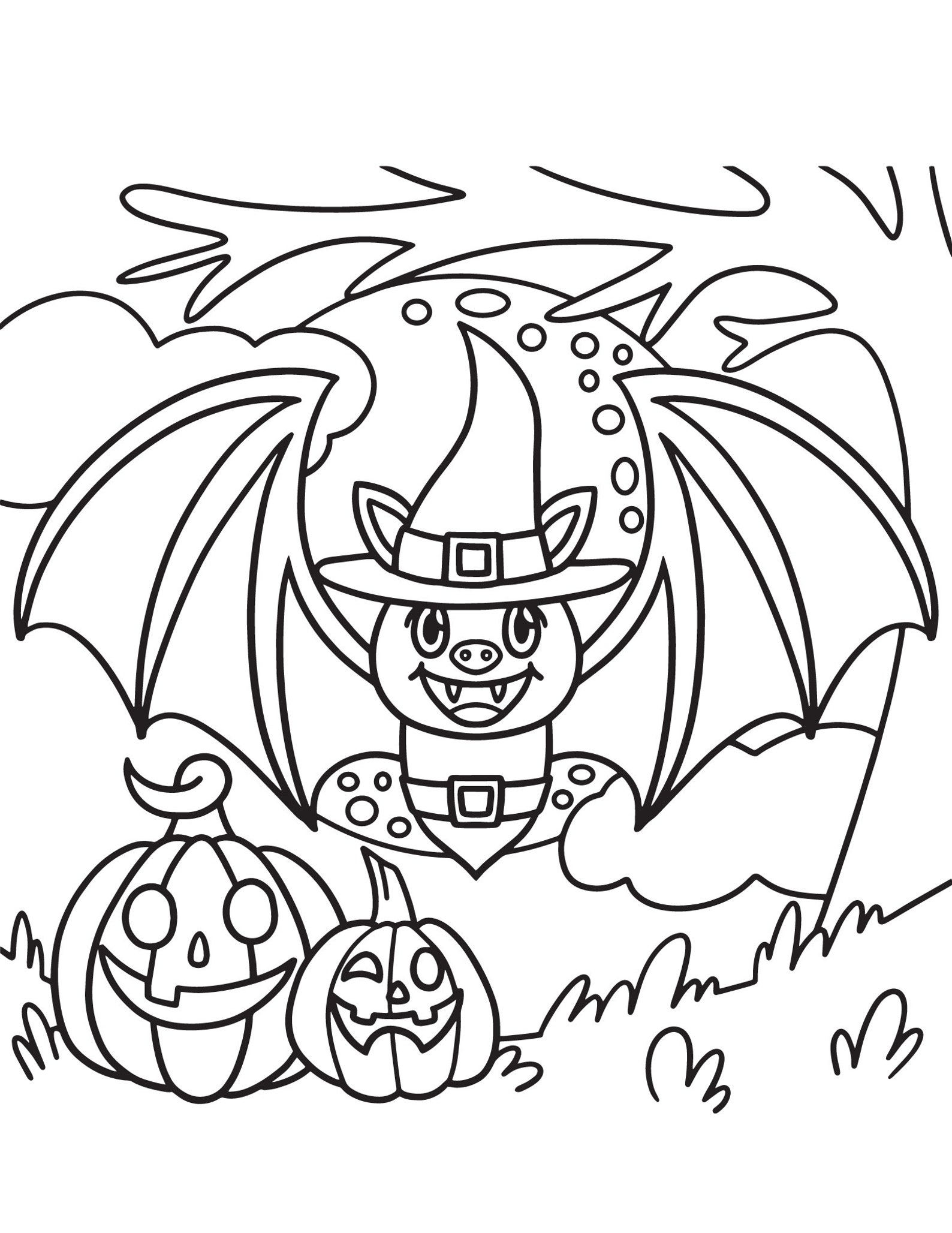 Halloween Coloring Pages:17 Printable Ghouls & Pumpkins (PDF) - Etsy