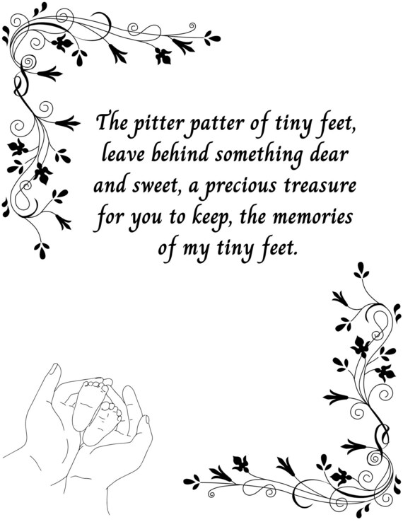 Pitter Patter Tiny Feet Printable Baby Footprints - Etsy