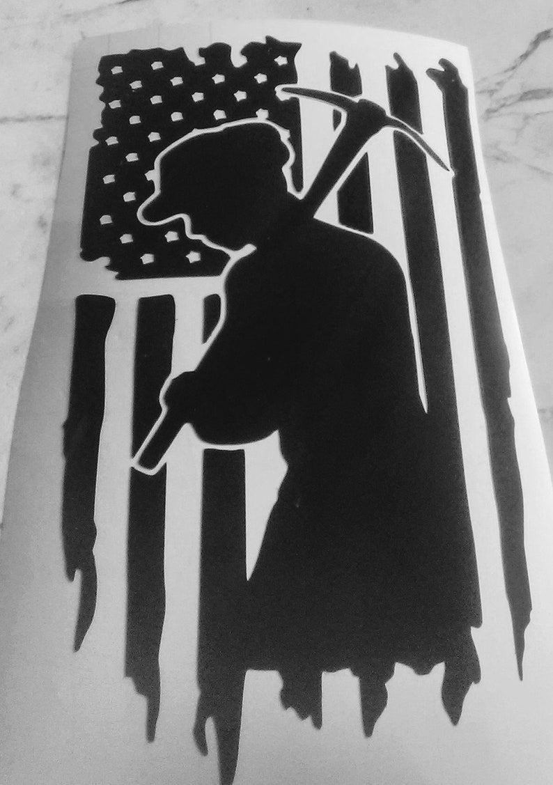 Coal Miner With Flag Decal - Etsy