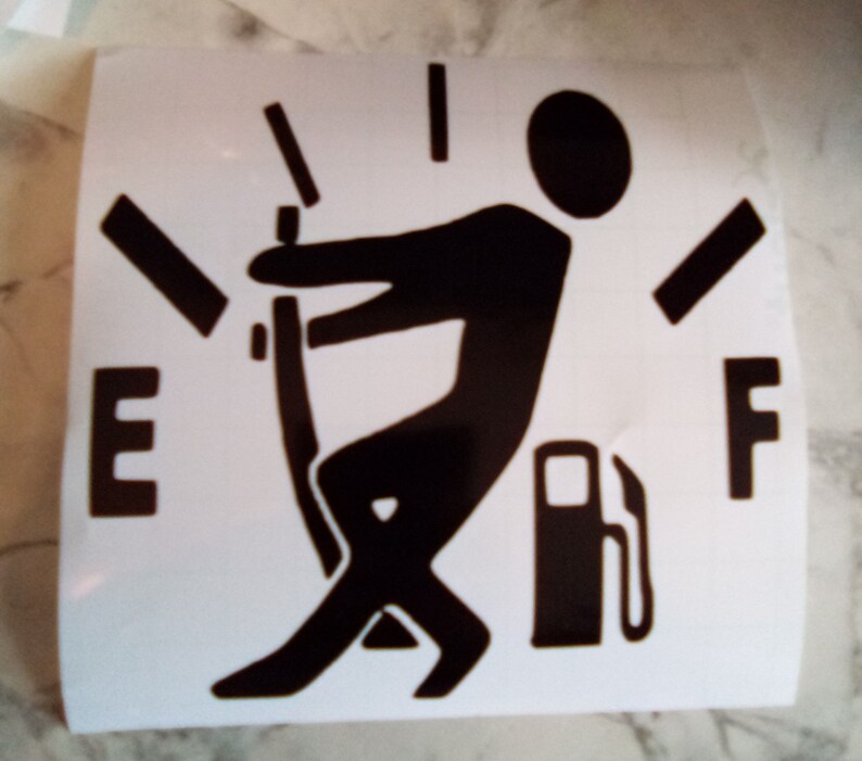 Man Gas Gauge Decal - Etsy