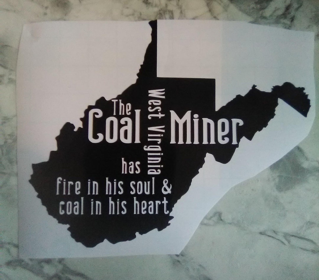 West Virginia State Coal Miner Decal - Etsy