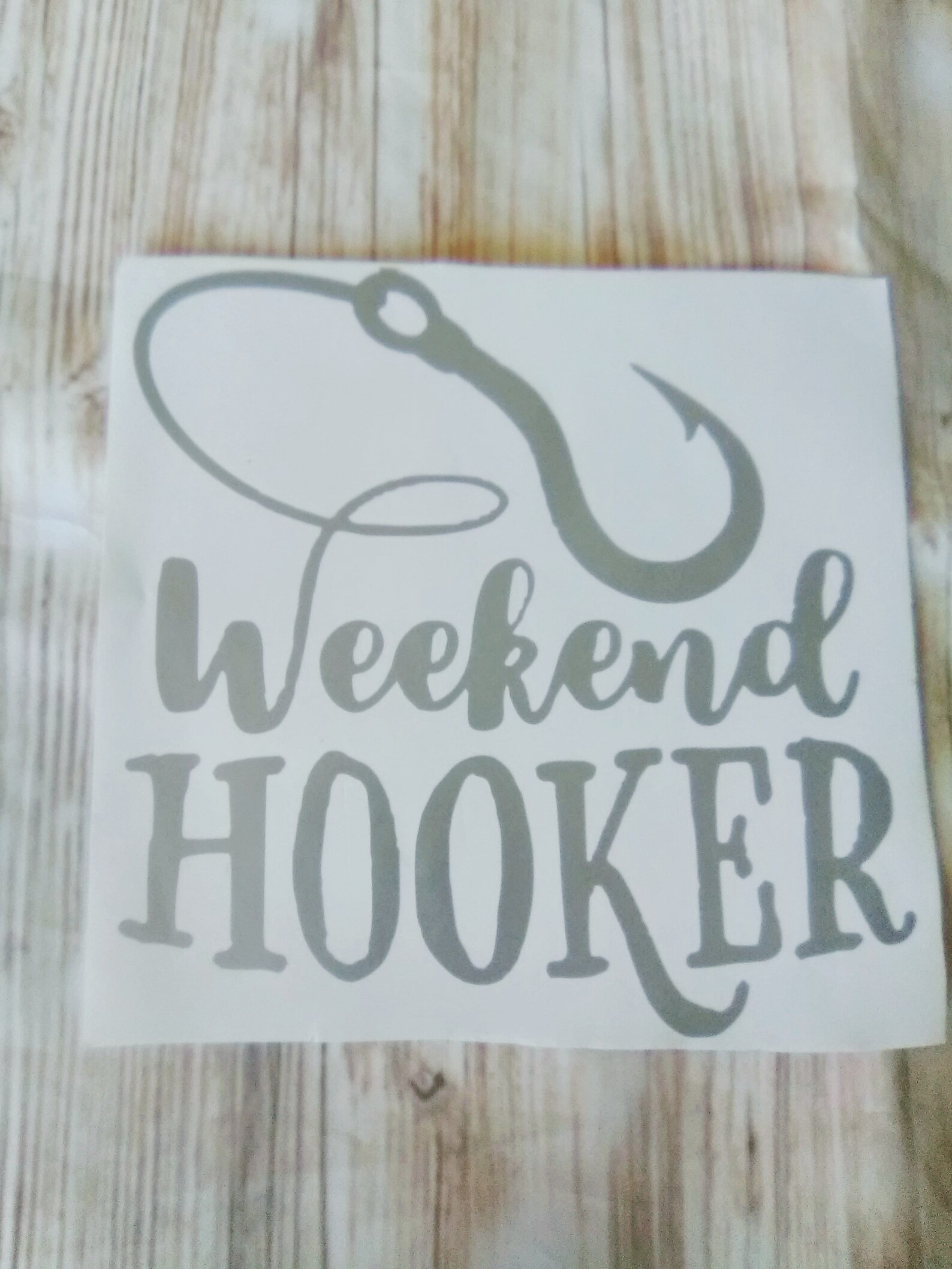 Weekend Hooker Fishing Decal - Etsy