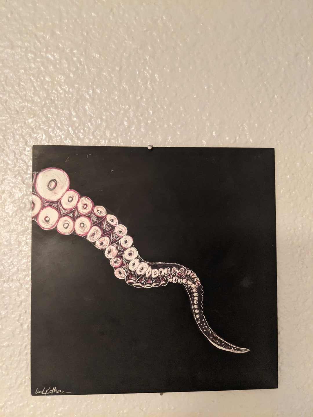 OCTOPUS ON SCRATCHBOARD 6x6 Carved/scratched With Knife - Etsy