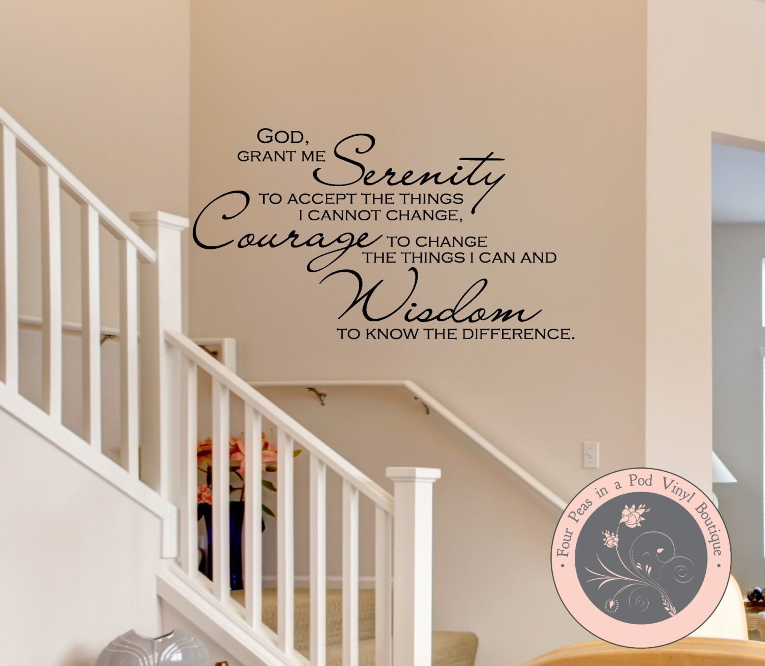 Serenity Prayer Wall Decal Wall Mural Quote Wall Stickers Etsy
