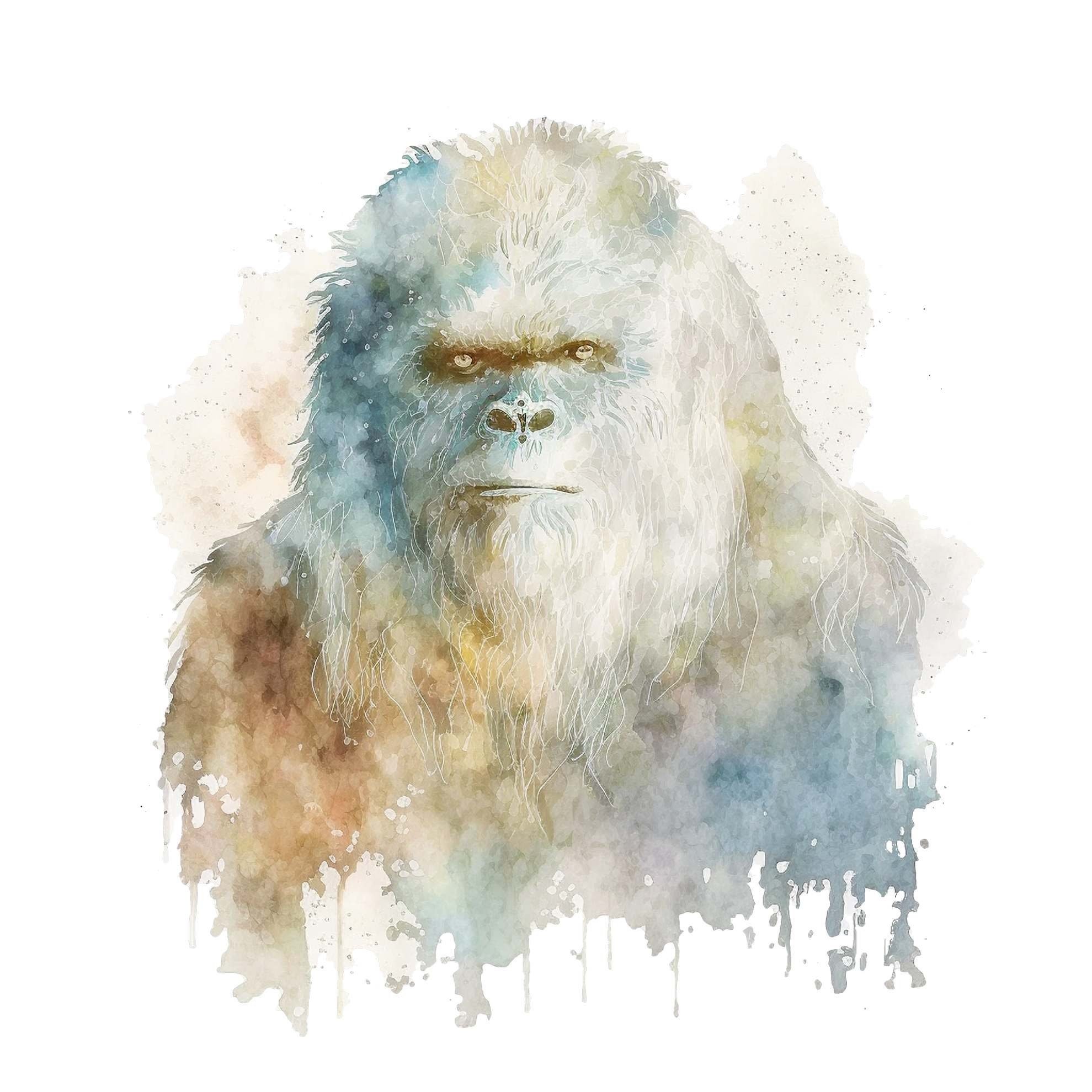 Yeti Watercolor Clipart Set 4 PNG Files for Yeti Wall Art - Etsy Australia