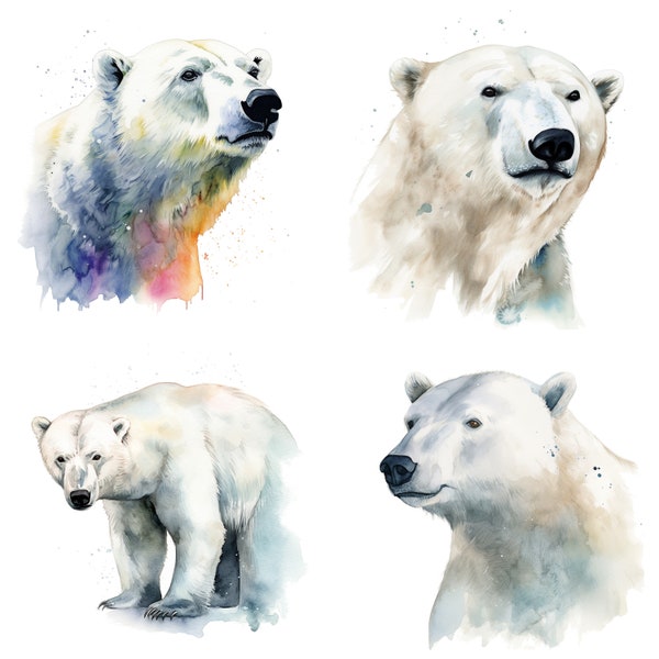 Polar Bear Painting - Etsy