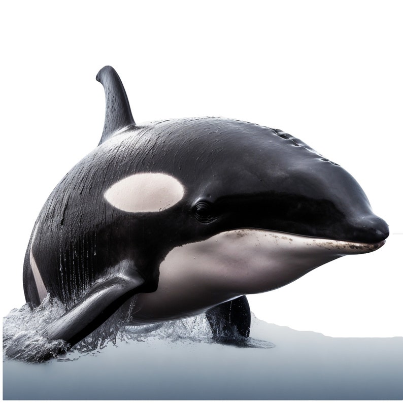 Orca Whale Clipart Set of 4 Orca PNG Digital Downloads Orca - Etsy