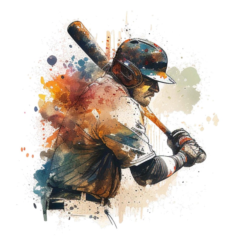 Baseball Player Clipart Set of 4 Printable Art Files - Etsy