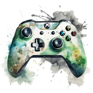 Game Controller Watercolor Clipart - Set of 4 High Quality Pngs ...