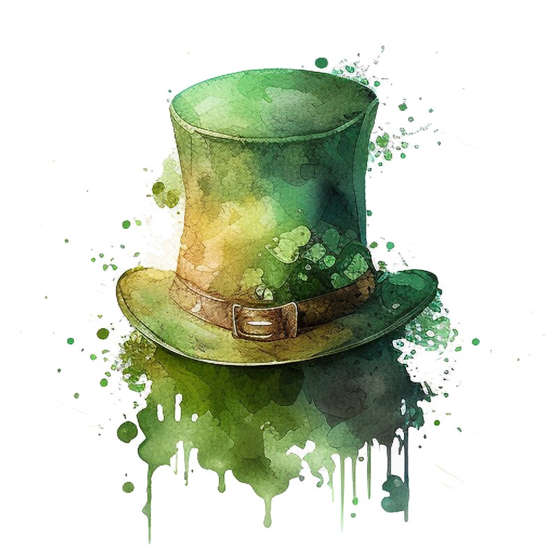 St. Patrick's Day Watercolor Clipart Set of 4 PNG - Etsy