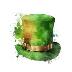 St. Patrick's Day Watercolor Clipart Set of 4 PNG Printable Files ...