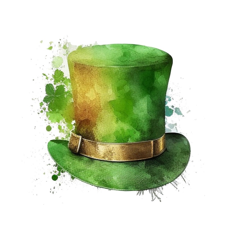 St. Patrick's Day Watercolor Clipart Set of 4 PNG - Etsy