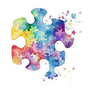 Watercolor Autism Sublimation PNG Design | Autism Love | Autism ...
