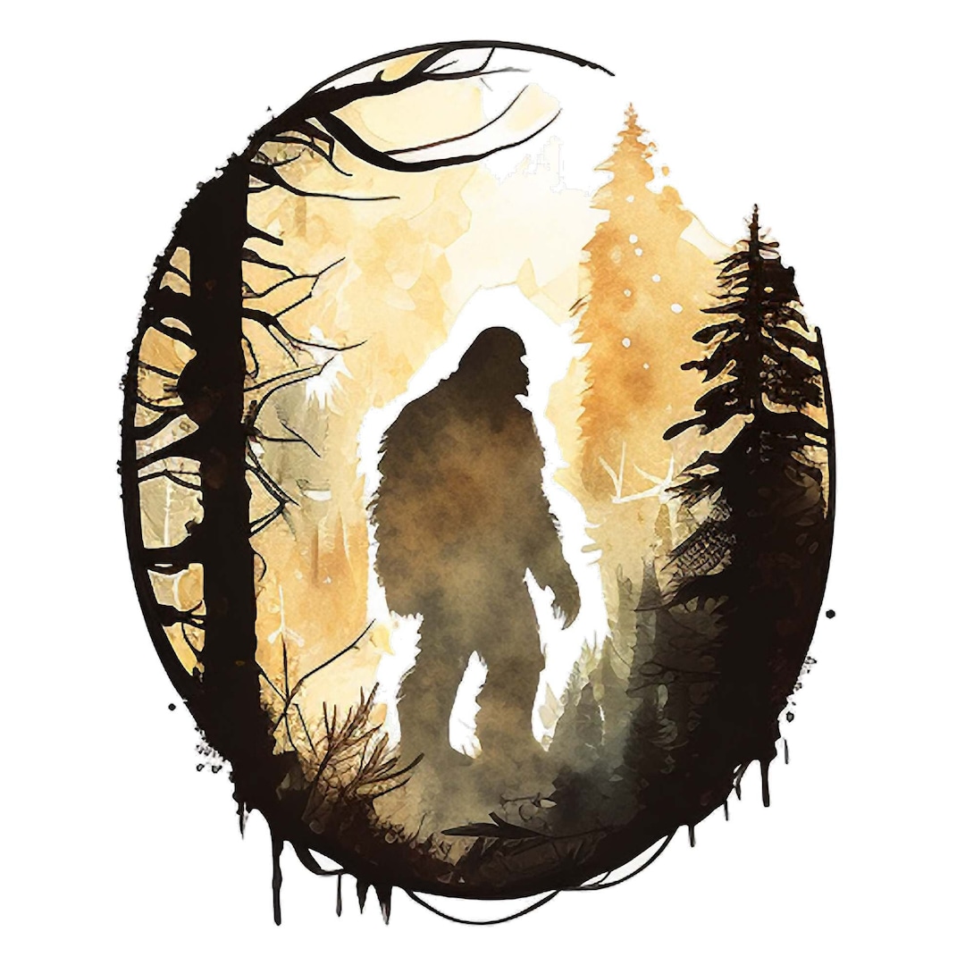Sasquatch Clipart: BIGFOOT WATERCOLOR DOWNLOADS Set of 4 300dpi Png ...