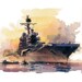 Watercolor Aircraft Carrier Digital Download Military Veteran Day Gift ...