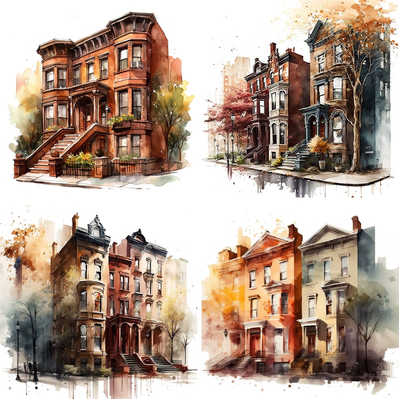 Brownstone Art - Etsy