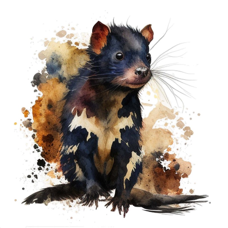 Tasmanian Devil Watercolor Clipart Set of 4 Commercial Use - Etsy