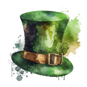 St. Patrick's Day Watercolor Clipart Set of 4 PNG Printable Files ...