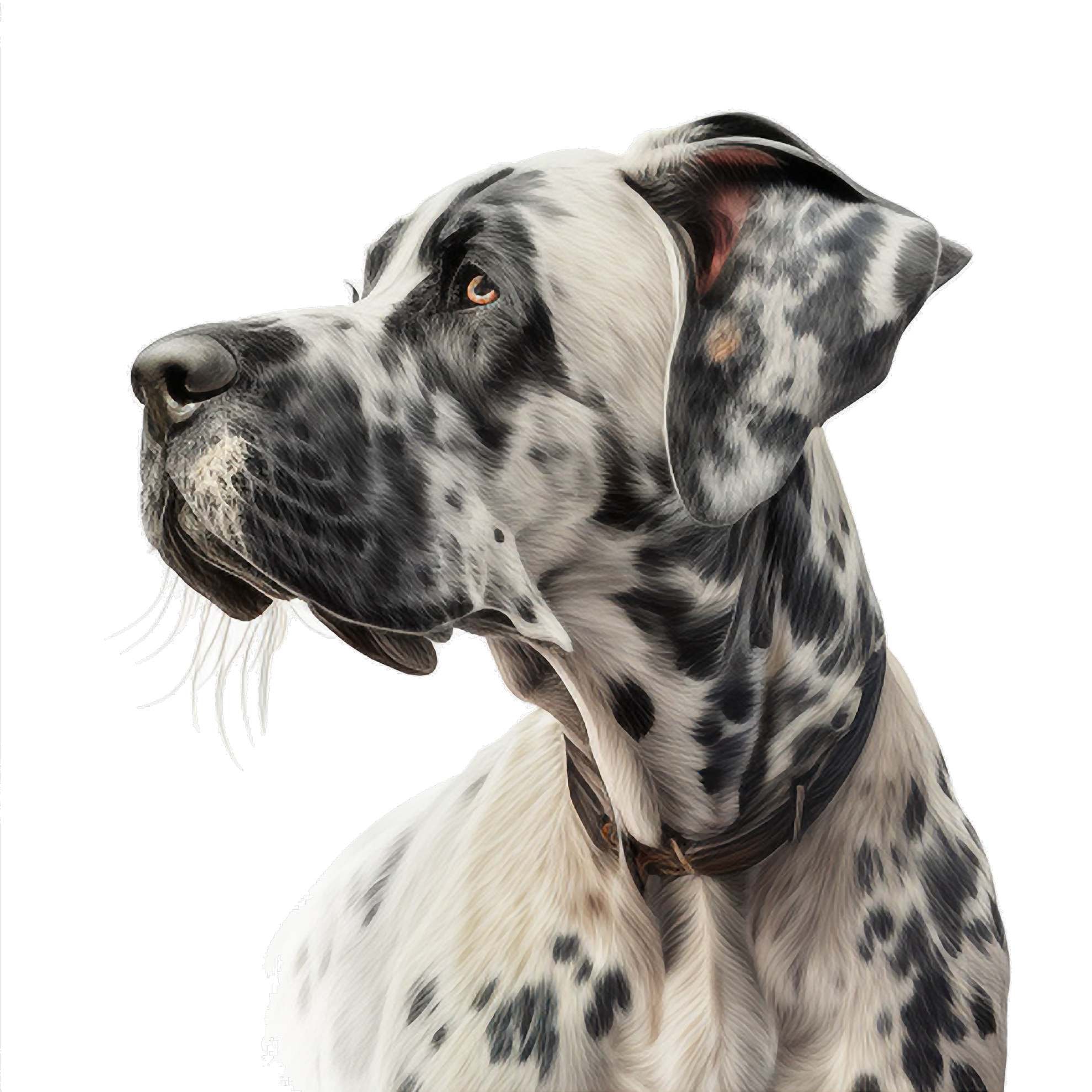 Watercolor Great Dane Portrait Clipart Download Set of 4 Files for ...