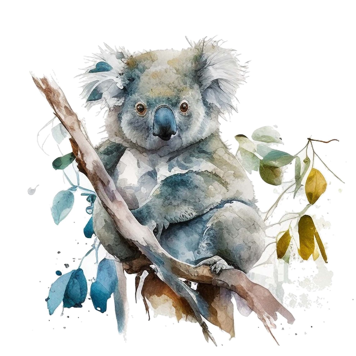 Watercolor Koala Clipart Set of 4 Commercial Use PNG - Etsy