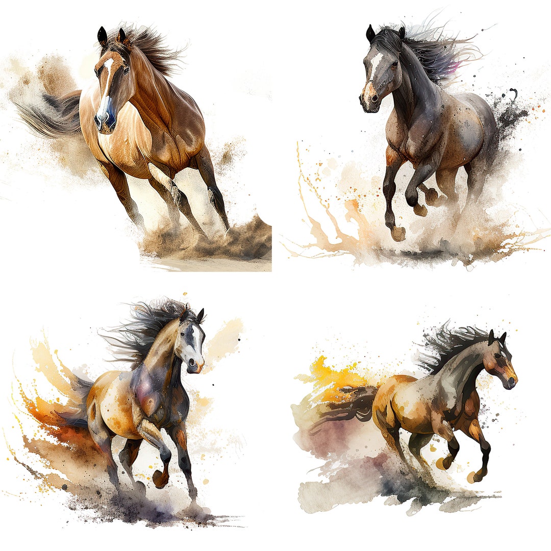 Appaloosa Horse Watercolor Clipart, Cute Baby Shower Graphics, Nursery ...