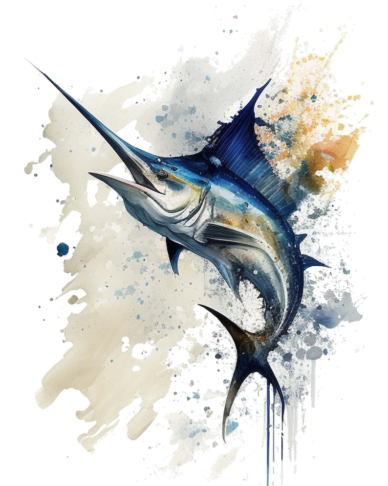 Set of 4 Sailfish Clipart PNG Saltwater Fish Digital Download - Etsy