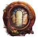 Set of 4 Watercolor Steampunk Window Clipart PNG Files for Sublimation ...