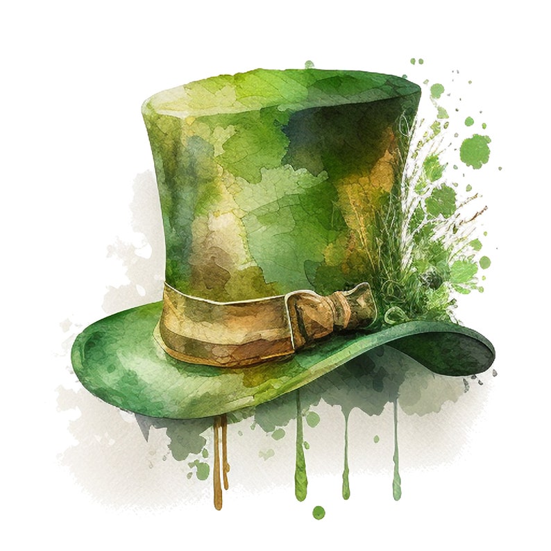 St. Patrick's Day Watercolor Clipart Set of 4 PNG - Etsy