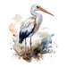 Stork Watercolor Clipart, Watercolor Stork , Set of 4 PNG Files ...