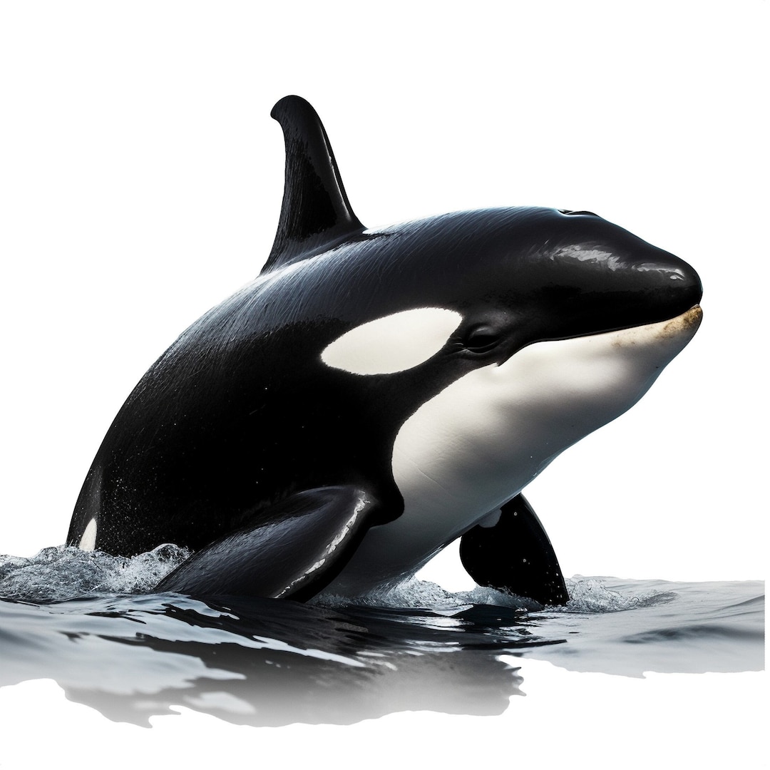 Orca Whale Clipart Set of 4 Orca PNG Digital Downloads Orca Stickers ...