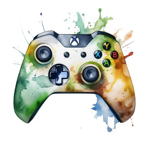 Game Controller Watercolor Clipart - Set of 4 High Quality Pngs ...
