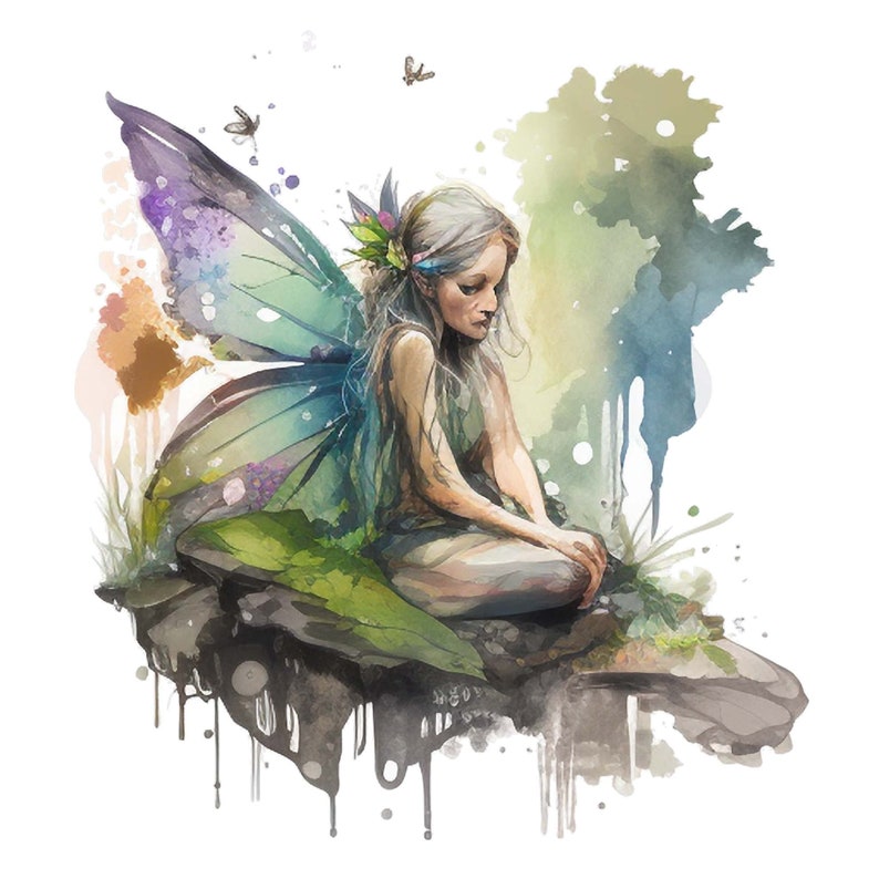 Fairy Clipart Png Sublimation Bundle Set Of 4 Transparent Etsy