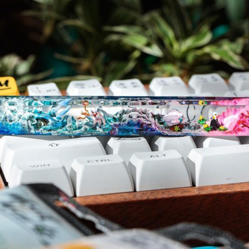 Pokemon Collectible Custom Spacebar Keycap, Resin Artisan Keycap for ...