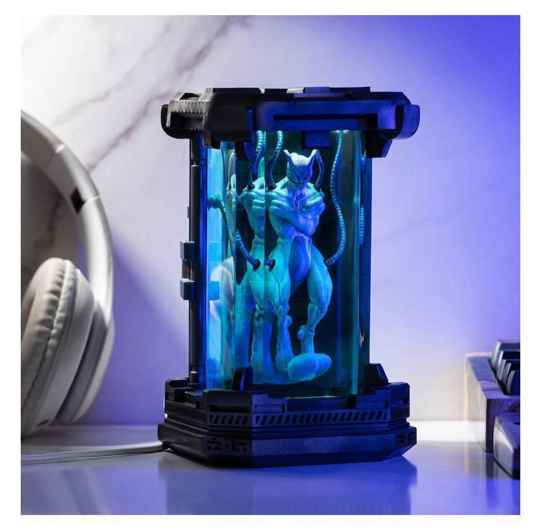 Custom POWERFUL MEWTWO Resin Lamp, Custom Diorama for Pokemon Gifts ...
