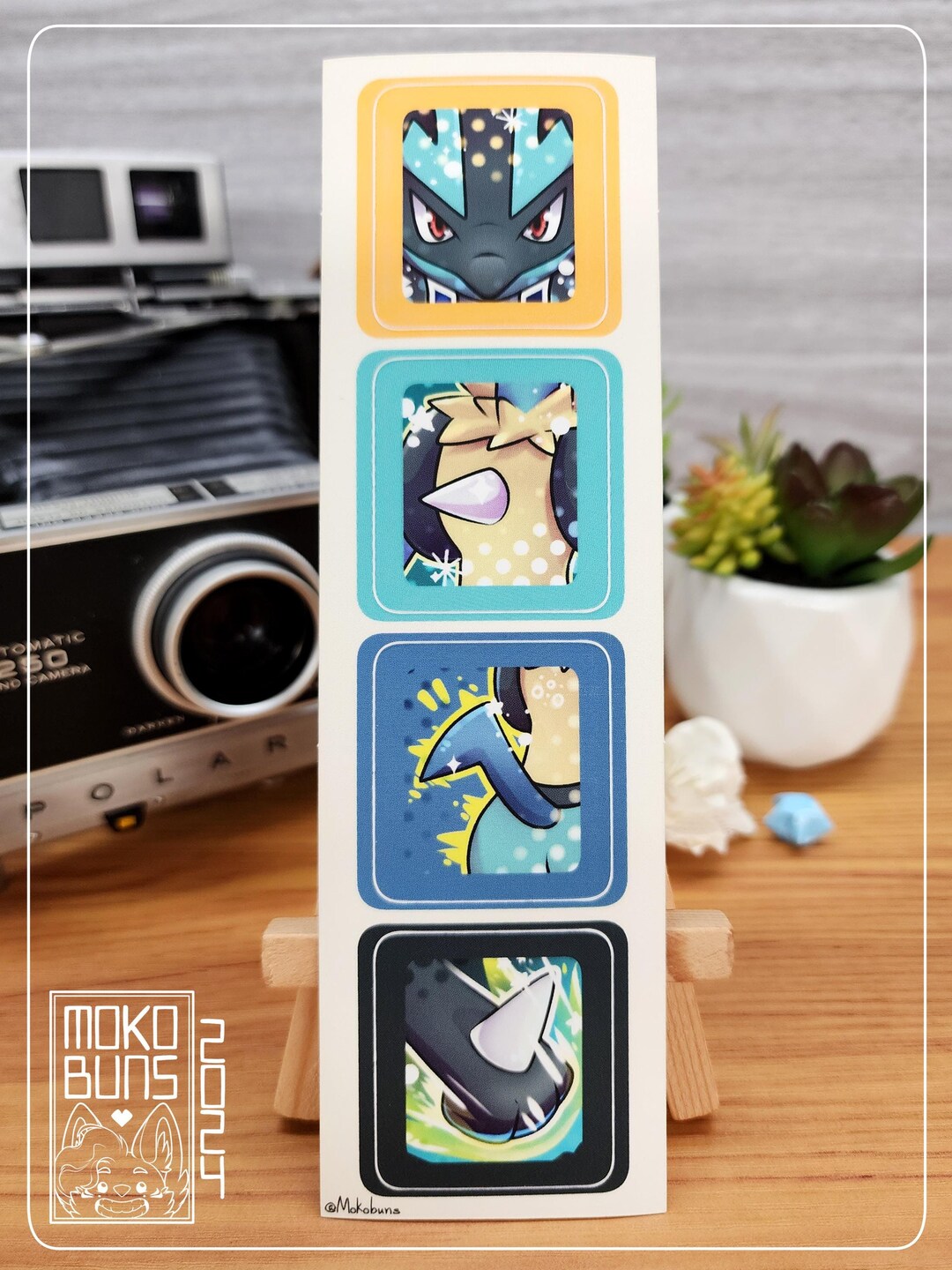 Lucario Photobooth Sticker Sheet - Etsy