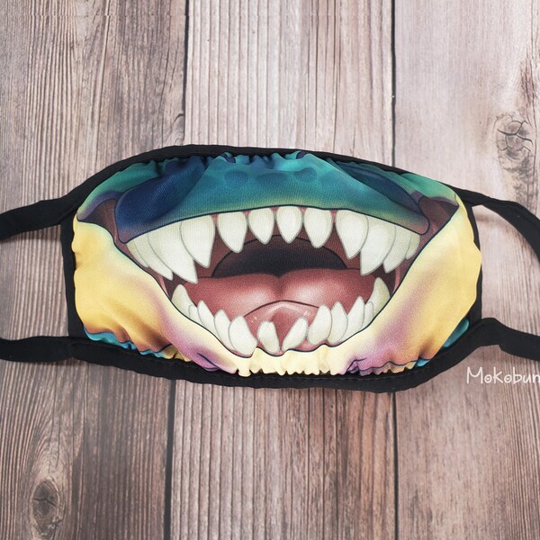 Dinosaur Face Mask - Etsy