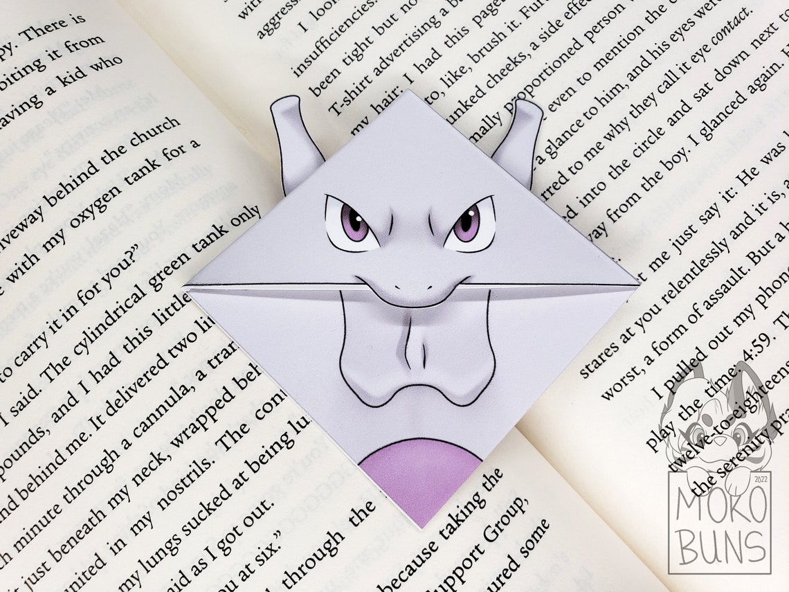 Mewtwo Bookmark - Etsy
