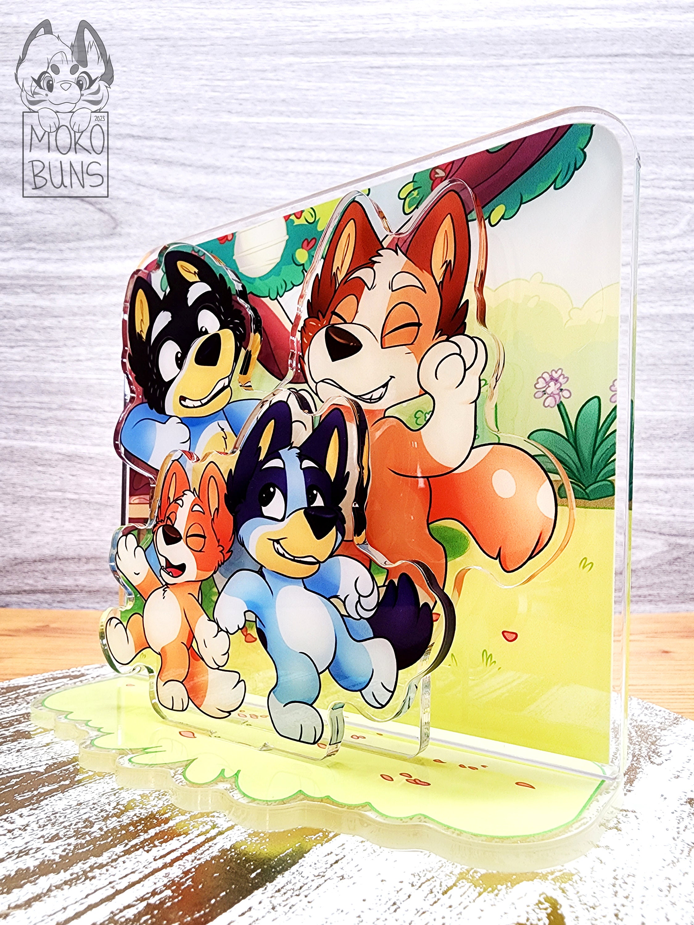Bluey and Family in Full Dance Mode Standee - Etsy