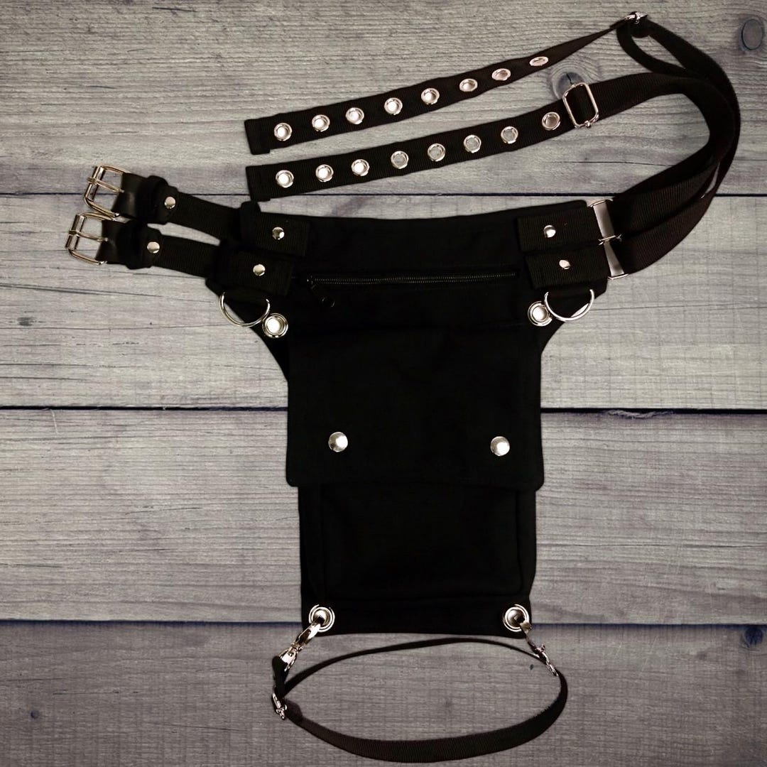 Thigh Leg Bag, One Woman Shop, Organic Cotton, Utility Side Belt With ...