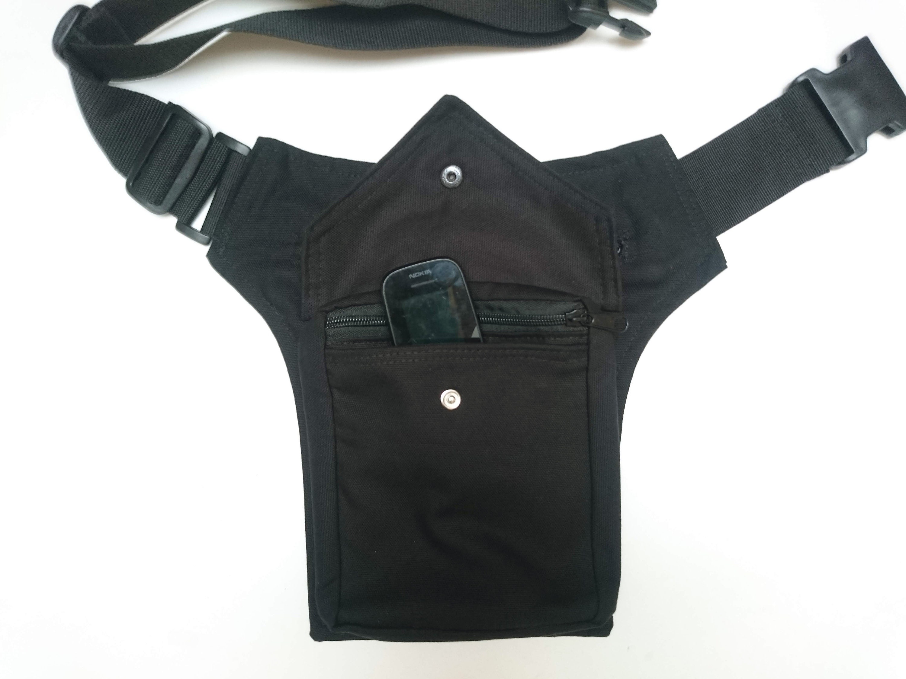 Utility Belt Made of Organic Cotton Canvas a Black Hip Bag | Etsy