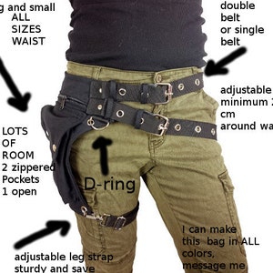Utility Belt With REMOVABLE Leg Strap on the Thigh, and Belt Buckle ...