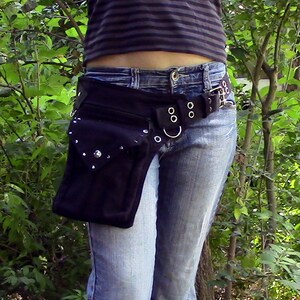 Utility belt black organic cotton also plus size metal | Etsy