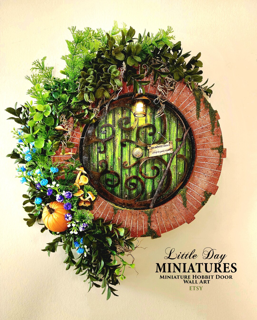 Title: Hobbit Door Wall Art Handcrafted Shire Decor Whimsical Fantasy ...