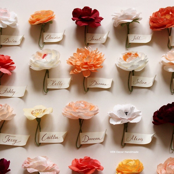 Floral Place Cards - Etsy