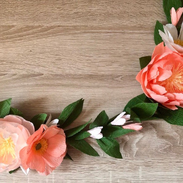 Paper Flower Garland - Etsy